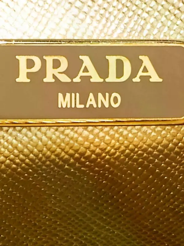 Prada Mini Promenade Leather Satchel Bag - Gold