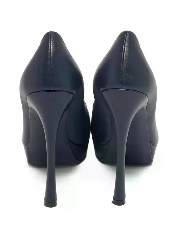 Saint Laurent Leather Heeled Platform Pumps