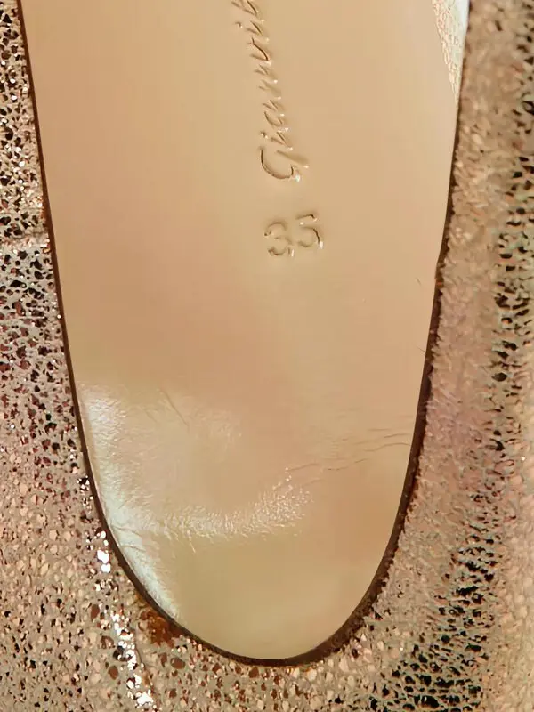 GIANVITO ROSSI Metallic Pointed-toe Stiletto Pumps