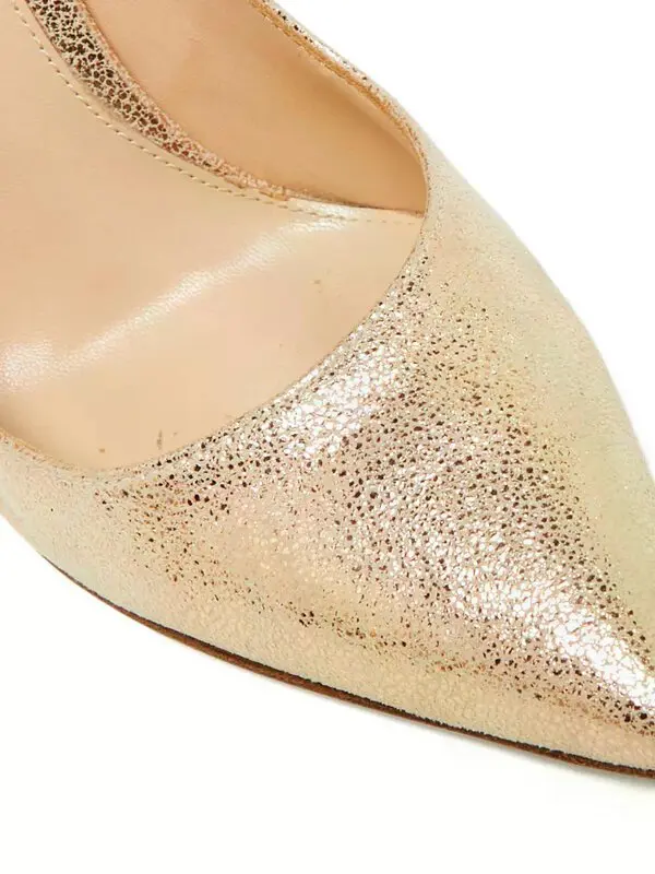 GIANVITO ROSSI Metallic Pointed-toe Stiletto Pumps