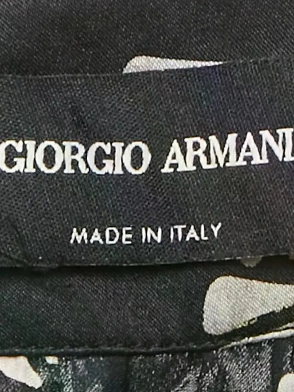 ARMANI Printed Blouse With Velvet Trim