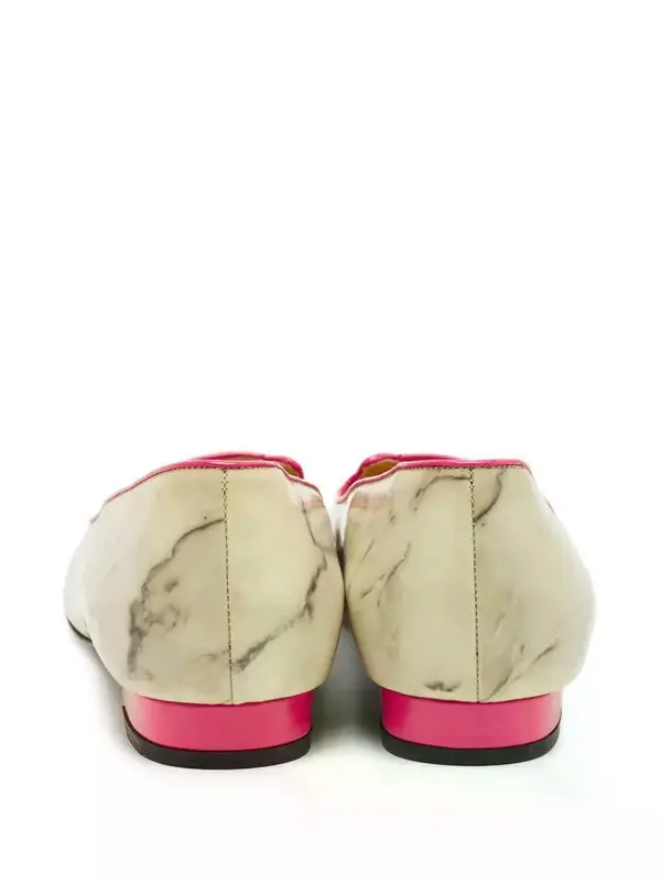CHARLOTTE OLYMPIA Kitty-embroidered Leather Loafers