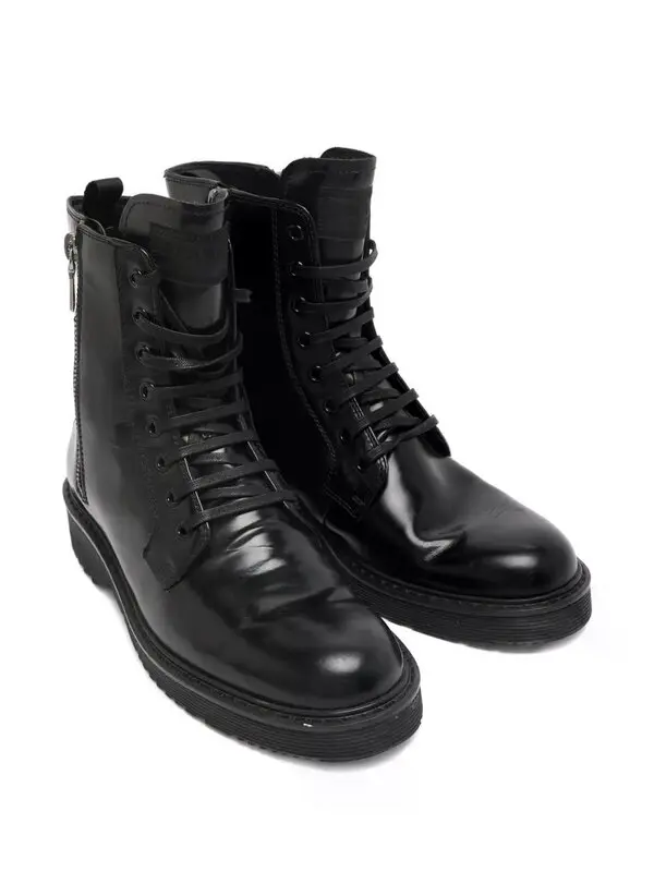 Prada Leather Combat Boots