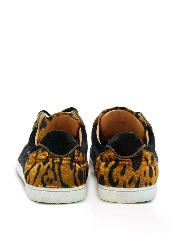 CHRISTIAN LOUBOUTIN Velvet Leopard Print Sneakers