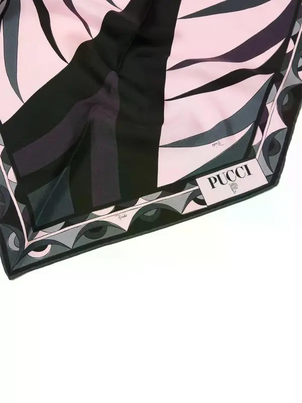 Emilio Pucci Graphic Print Silk Scarf