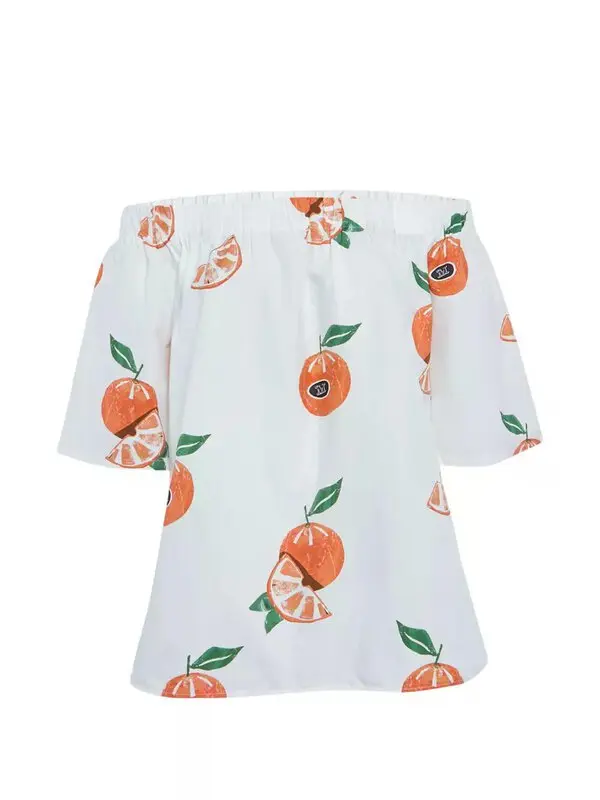 Max Mara Poplin Off-shoulder Top