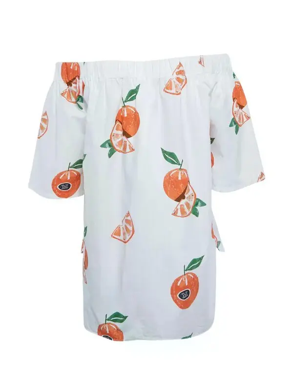 Max Mara Poplin Off-shoulder Top