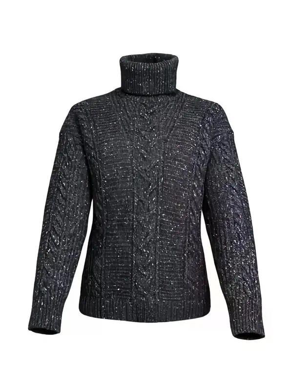 Max Mara Cable-knit Roll-neck Sweater