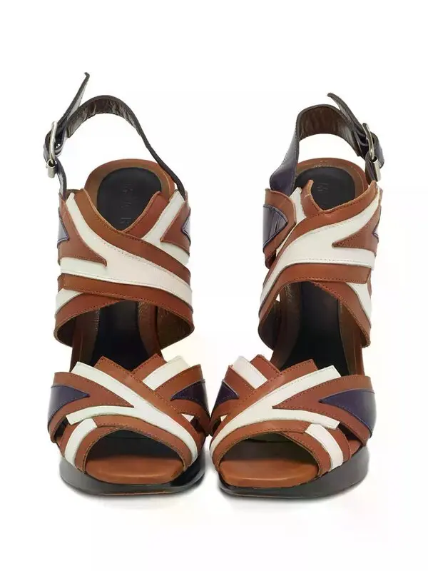 Marni Leather Platform Sandals - Brown