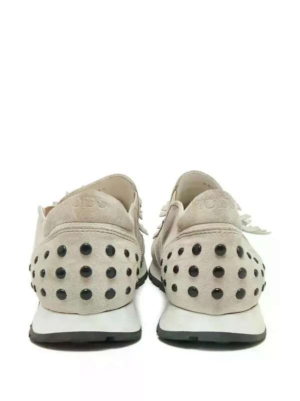 TOD'S Fringe Studded Sneakers - Neutrals