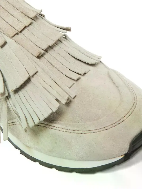 TOD'S Fringe Studded Sneakers - Neutrals