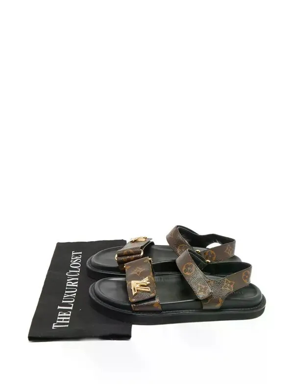 LOUIS VUITTON Monogram Slingback Sandals