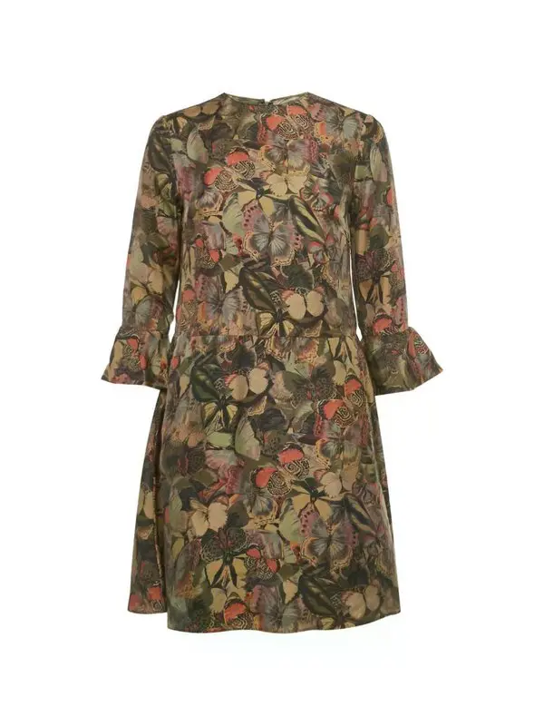 Valentino Garavani Butterfly-print Silk Mini Dress