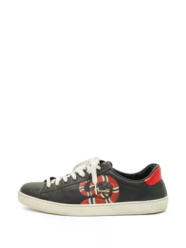 Gucci Ace Kingsnake Leather Sneakers