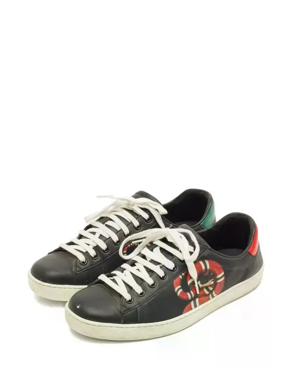 Gucci Ace Kingsnake Leather Sneakers