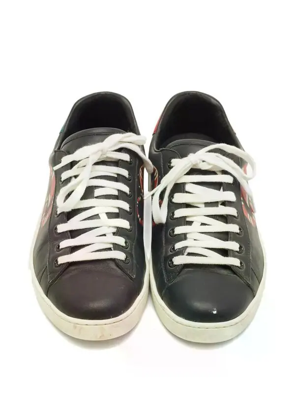 Gucci Ace Kingsnake Leather Sneakers