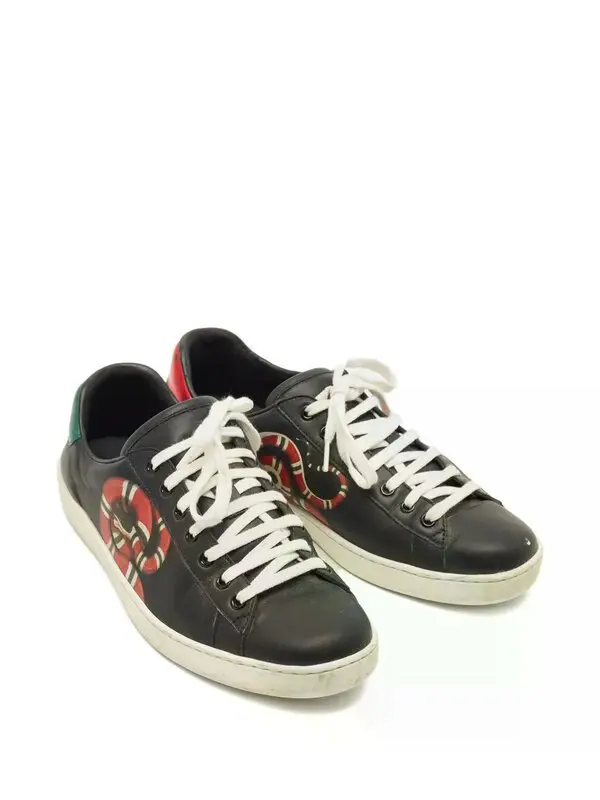 Gucci Ace Kingsnake Leather Sneakers