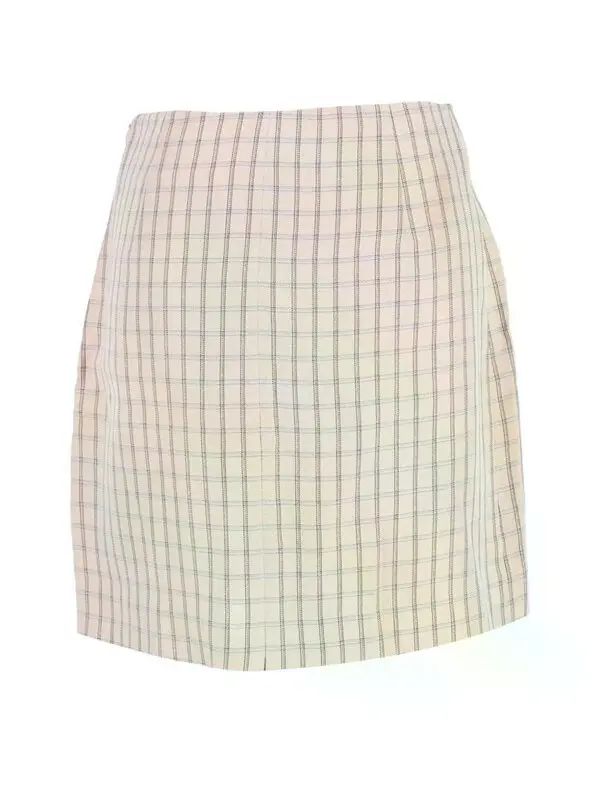 Sandro Checked-pattern Wrap Mini Skirt