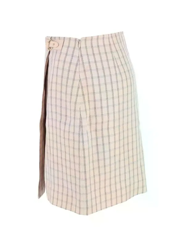 Sandro Checked-pattern Wrap Mini Skirt