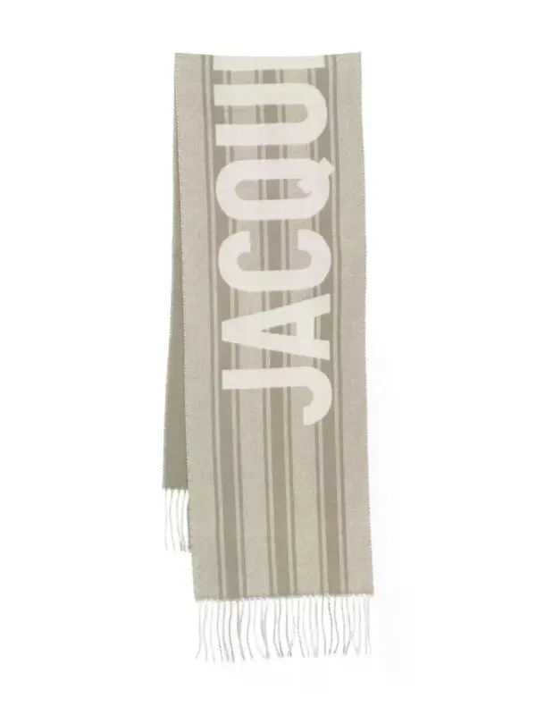 Jacquemus Lecharpe Striped Wool Scarf - Neutrals