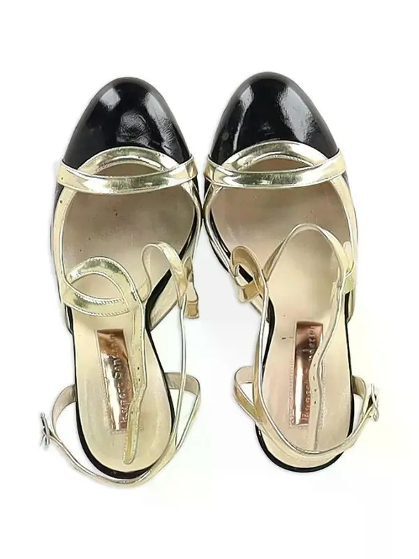 Rupert Sanderson Round-toe Leather Slingback Pumps