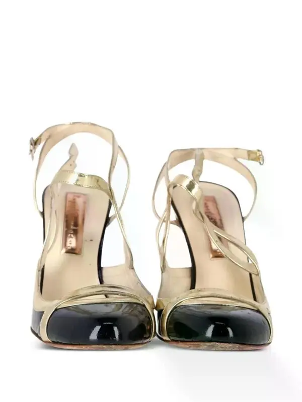 Rupert Sanderson Round-toe Leather Slingback Pumps