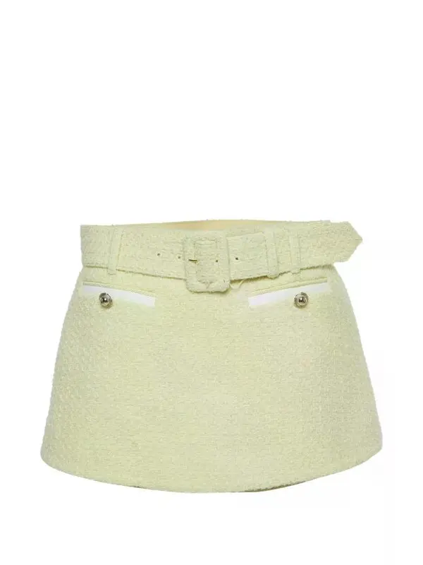 SELF-PORTRAIT Tweed Belted Skorts