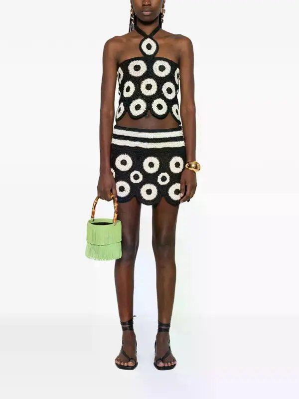 SIMONMILLER Beep Beep Crochet Mini Skirt
