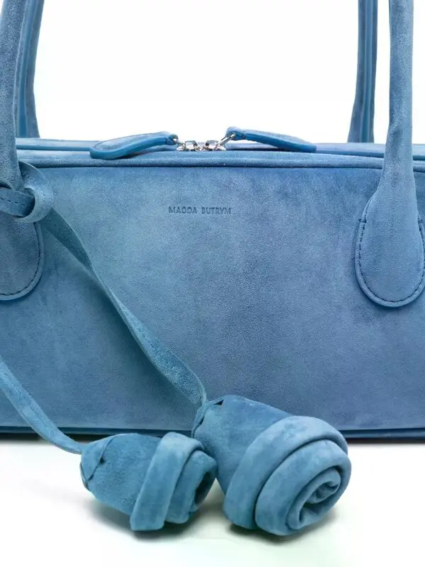 Magda Butrym Brigitte Trapeze Suede Shoulder Bag - Blue