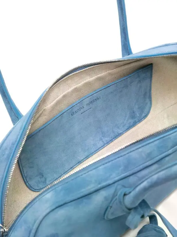 Magda Butrym Brigitte Trapeze Suede Shoulder Bag - Blue