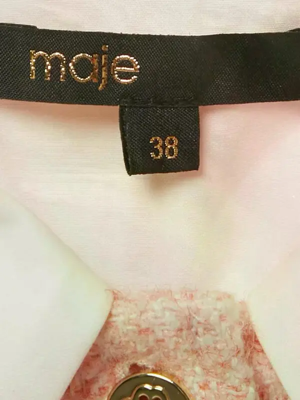 Maje Tweed Collar Mini Dress