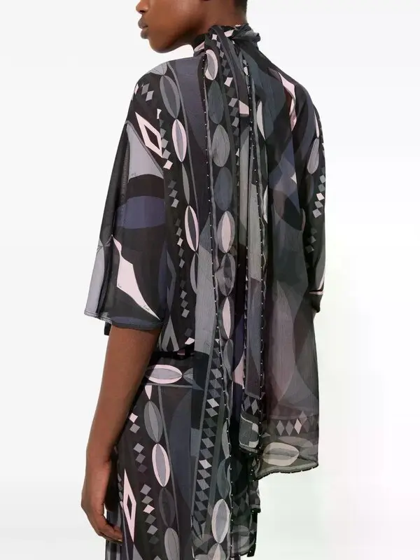 Emilio Pucci Collane-print Silk Scarf