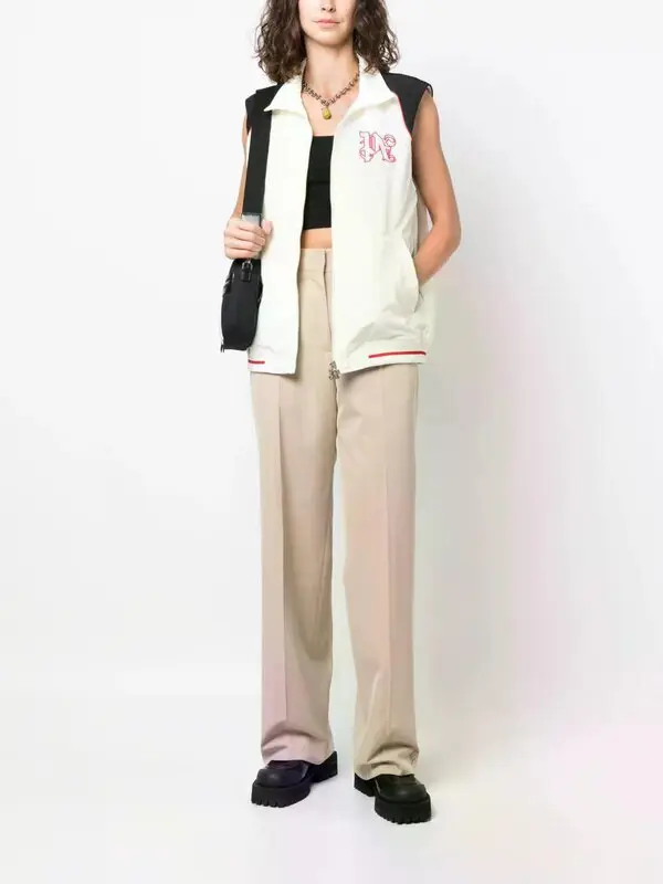 Palm Angels Racing Paddock Monogram-embroidered Vest