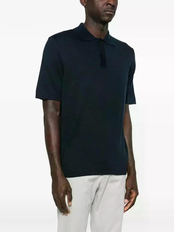 SAMSOE SAMSOE Buttoned Polo Shirt - Blue
