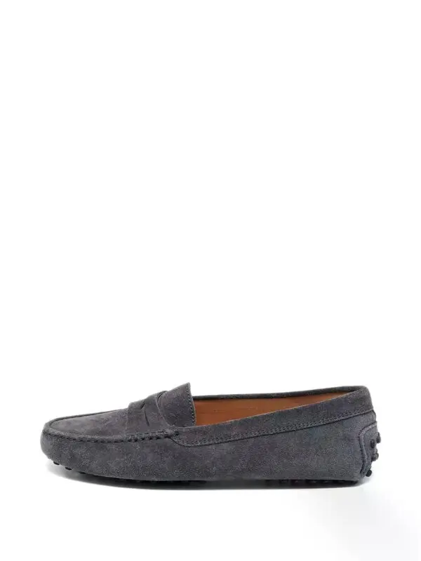 TOD'S Pebble Suede Loafers - Grey