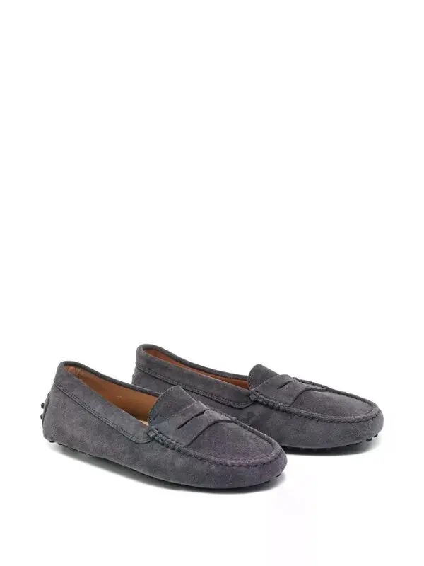 TOD'S Pebble Suede Loafers - Grey