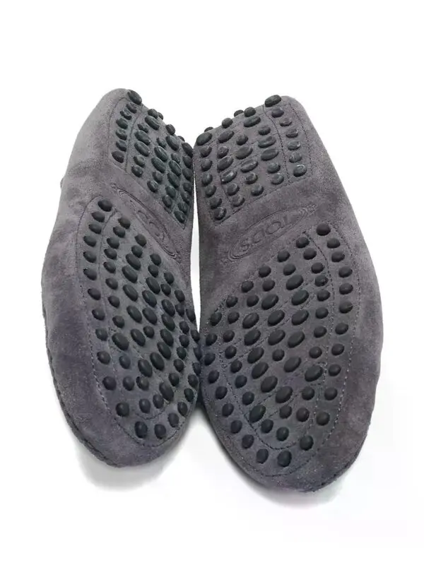 TOD'S Pebble Suede Loafers - Grey