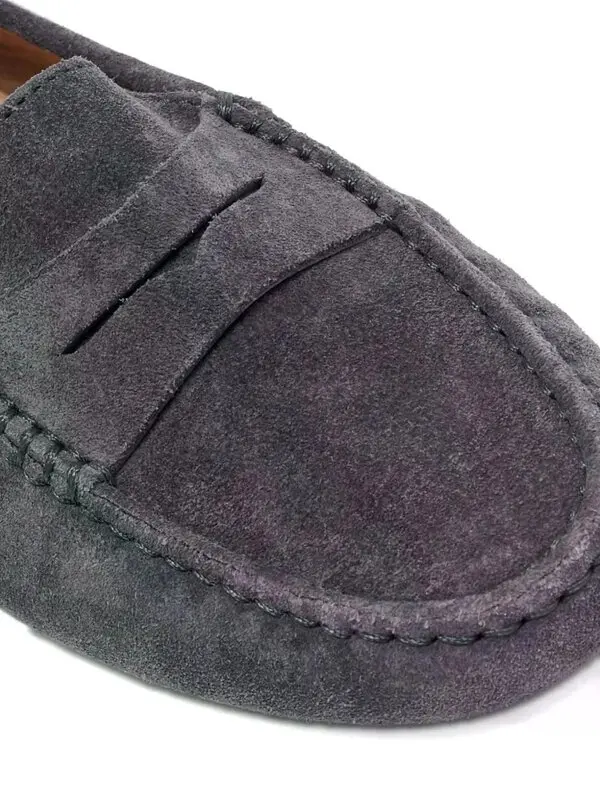 TOD'S Pebble Suede Loafers - Grey