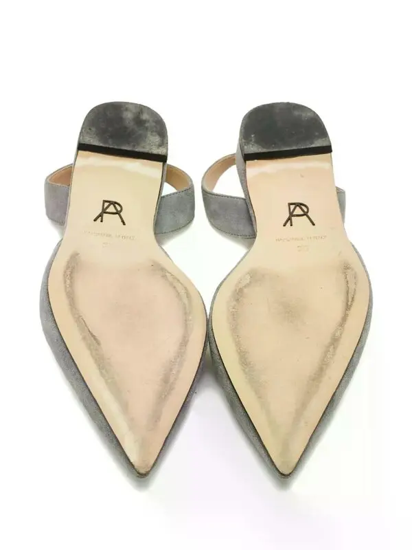 PAUL ANDREW Rhea Slingback Flat Mules - Grey