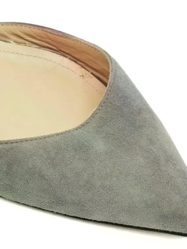 PAUL ANDREW Rhea Slingback Flat Mules - Grey