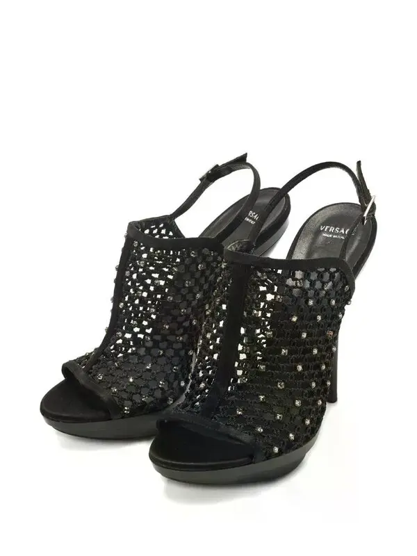 Versace Embellished Stiletto Sandals