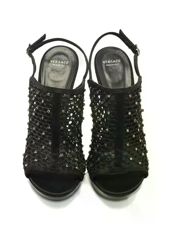 Versace Embellished Stiletto Sandals