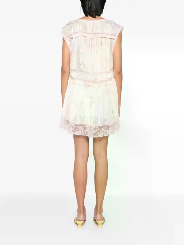 Free People Floral Print Mini Dress