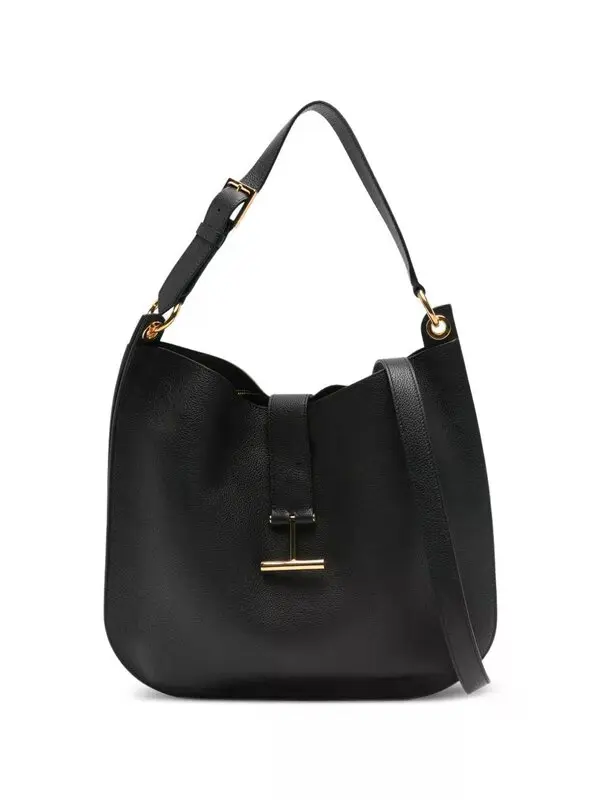 TOM FORD Tara T-bar Leather Shoulder Bag - Black
