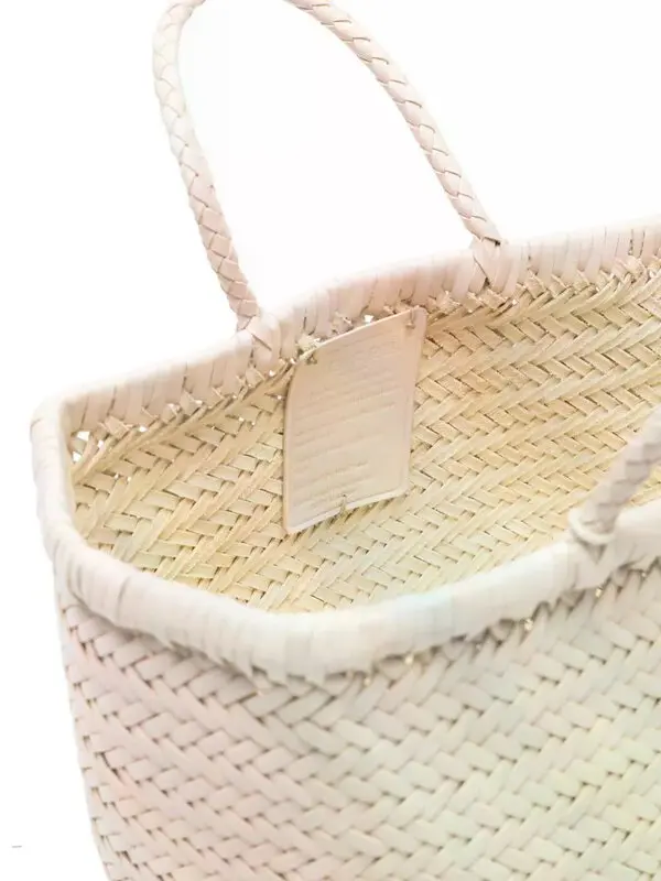 Dragon Diffusion Small Bamboo Triple Jump Woven Tote Bag - Neutrals