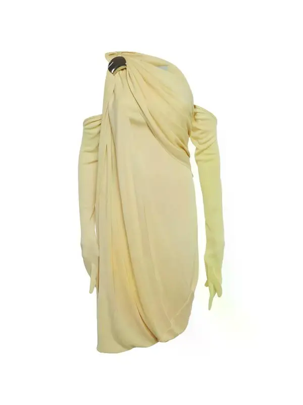 CHATS BY C.DAM Draped One-shoulder Dress