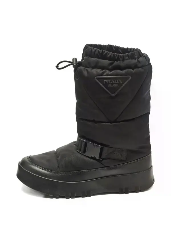 Prada Buckled Quilted Snow Boots