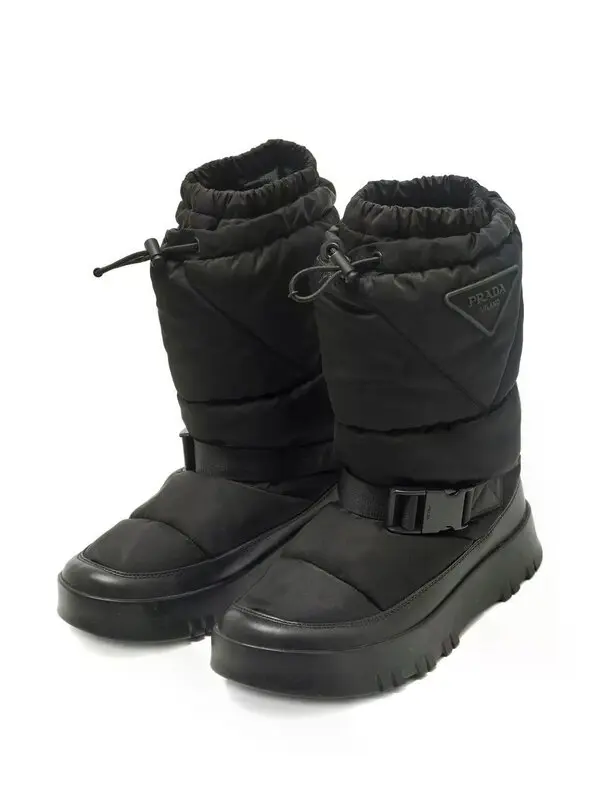 Prada Buckled Quilted Snow Boots