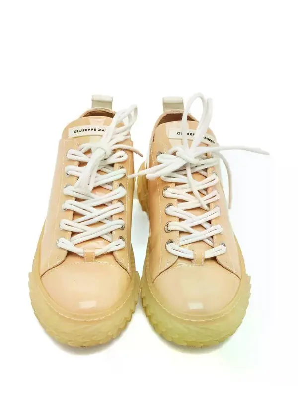 GIUSEPPE ZANOTTI Blabber Leather Sneakers - Neutrals