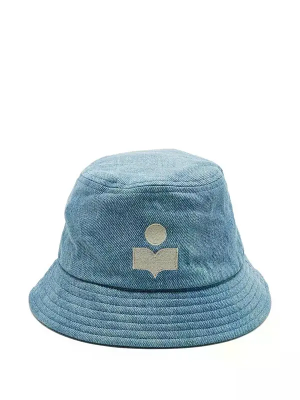 Isabel Marant Étoile Logo-embroidered Denim Bucket Hat - Blue